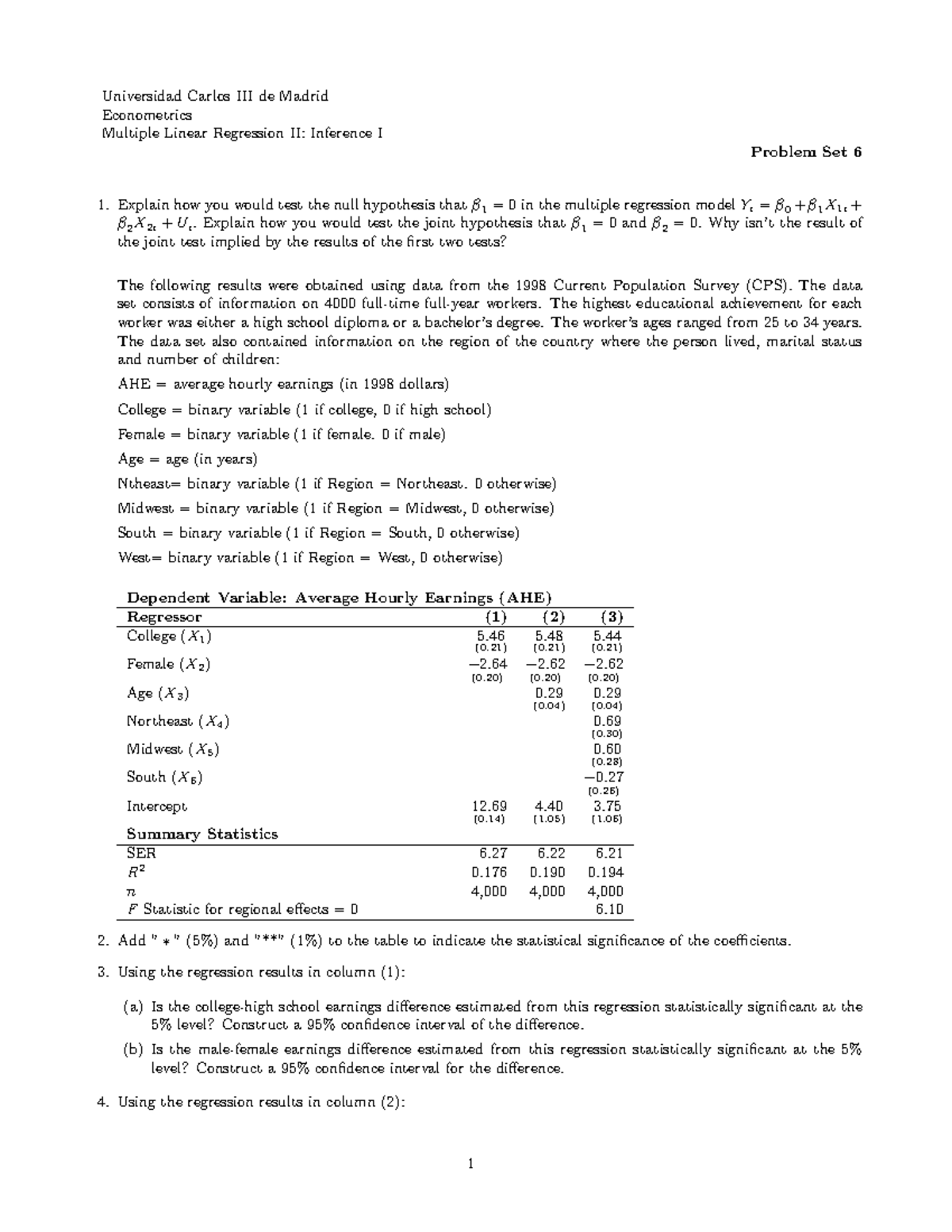 Hoja 6 english 2021 - chchc - Universidad Carlos III de Madrid Econometrics Multiple Linear ...