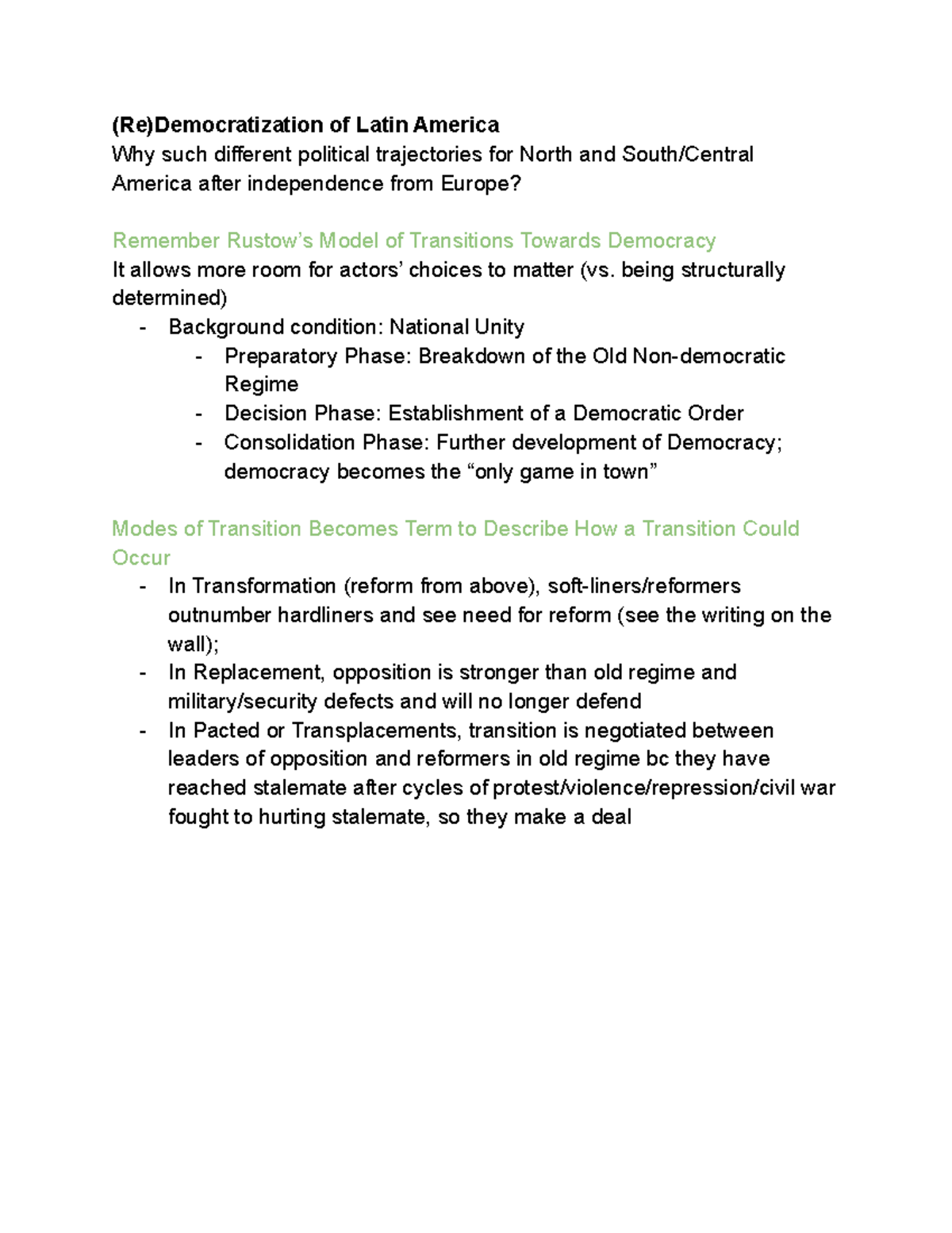 Chapter 10 PPT International - (Re)Democratization of Latin America Why ...