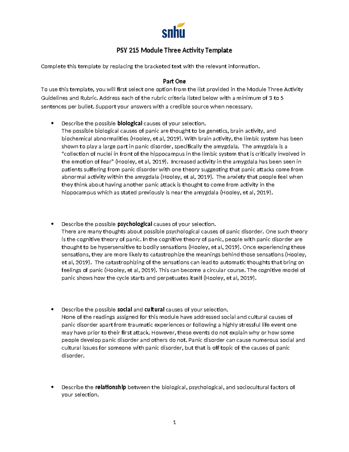 PSY 215 Module Three Activity Template - PSY 215 Module Three Activity ...