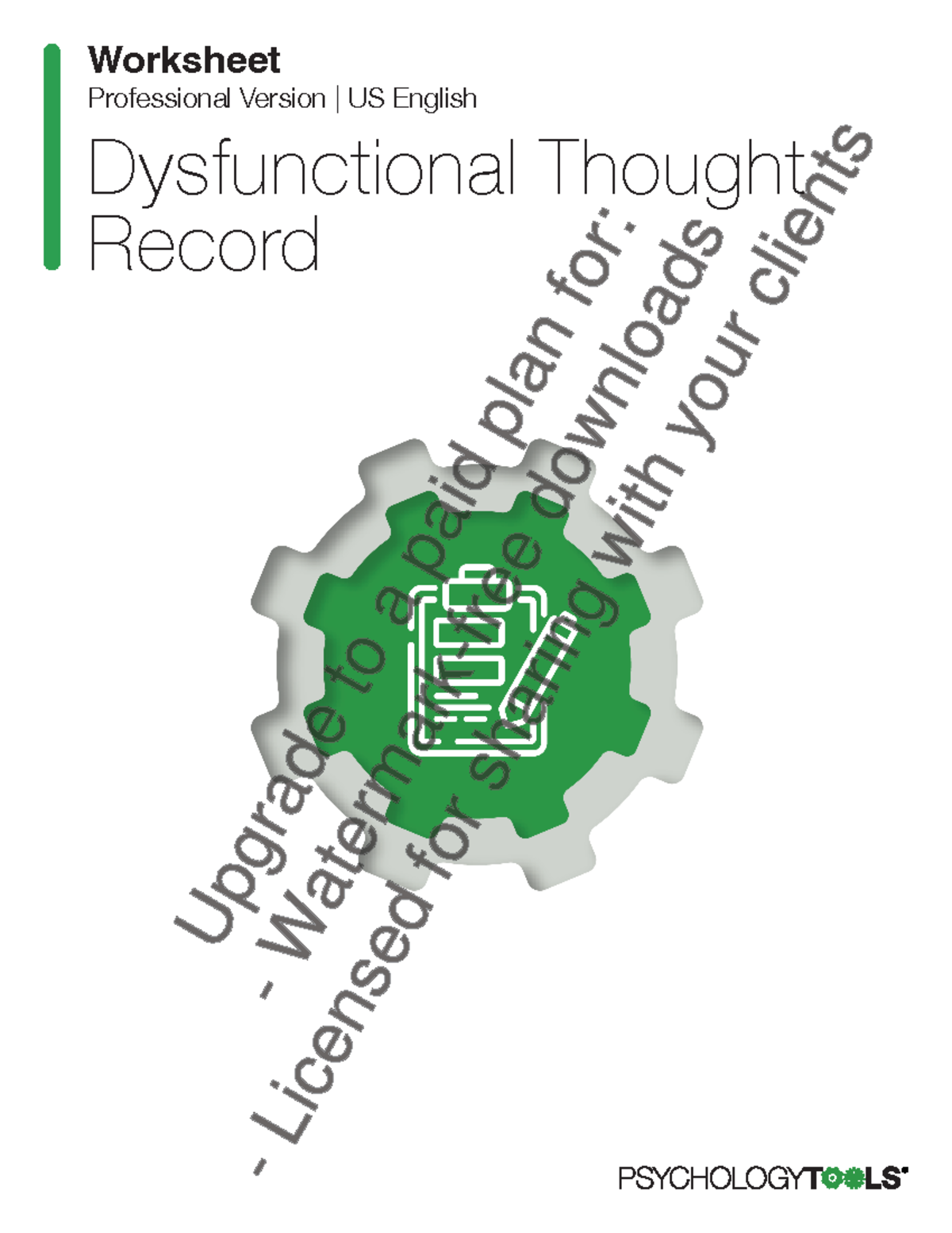 Dysfunctional-thought-record format professional - Dysfunctional ...