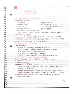 Cognitive psychology paper - Lyndsie Hicks PSYCH 3183 Dr. Lisa Topp ...