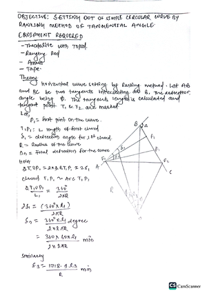 Intersection and resection - OBJECTIVE: To DETERMINE THE POSITION OF ...