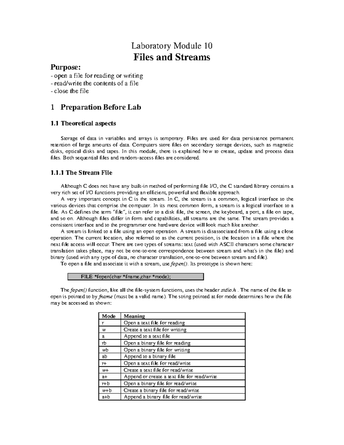 Computer Programming Laboratory 10 Laboratory Module 10 Files And Streams Purpose Open A