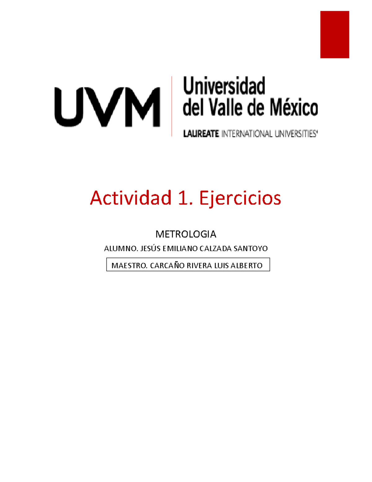 Actividad 1. Ejercicios Metrologia - Actividad 1. Ejercicios METROLOGIA ...