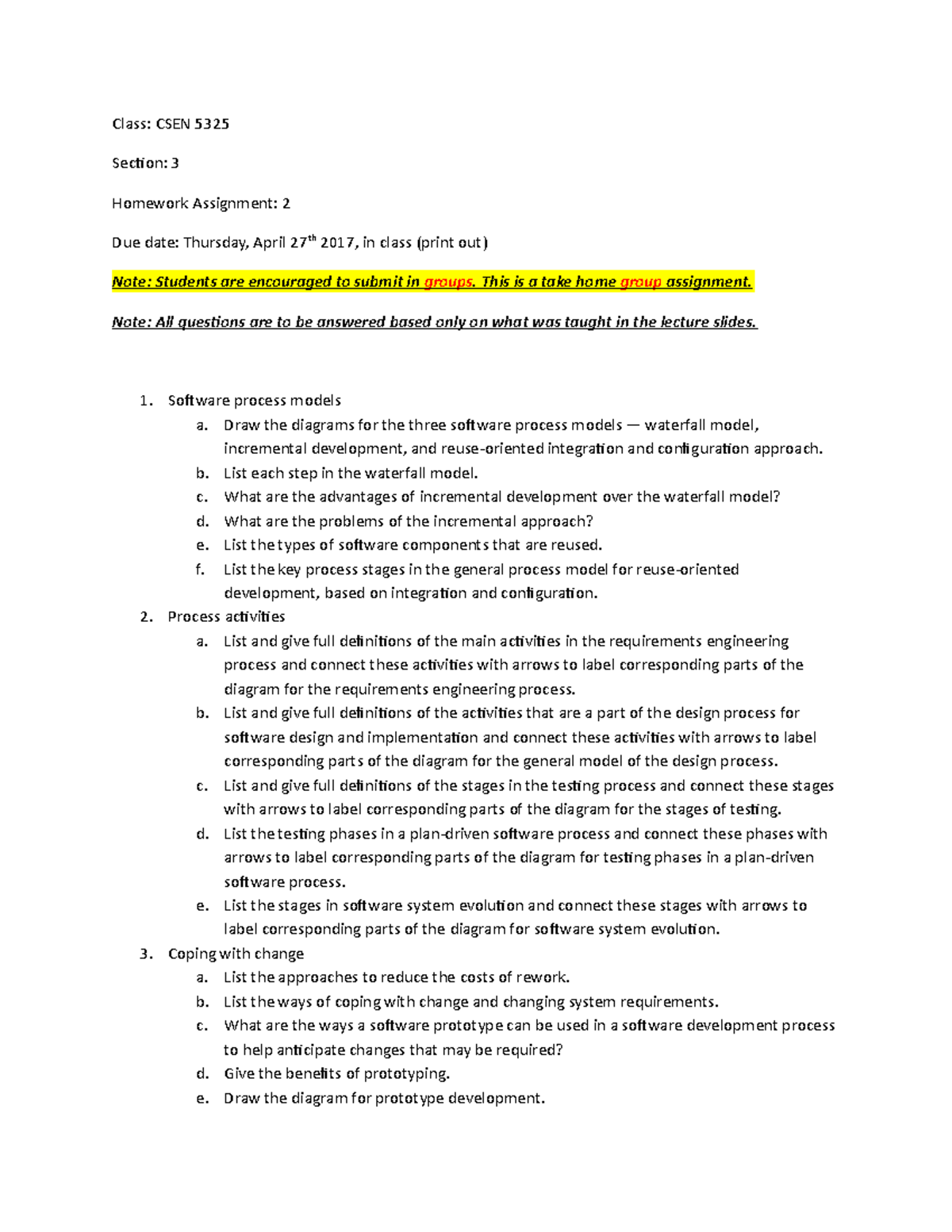 CSEN5325 HW2 - Questions for hw2 - Class: CSEN 5325 Section: 3 Homework Assignment: 2 Due date ...