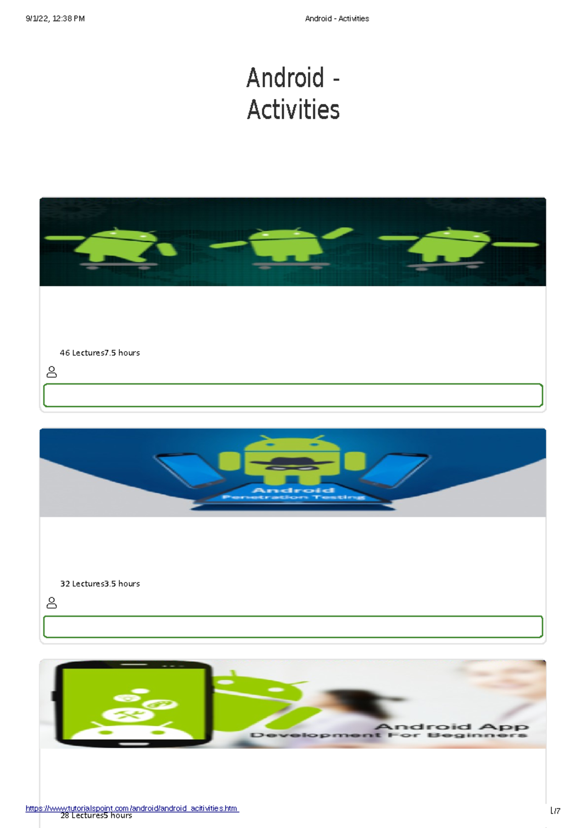 Android - Activities - Make use of it - 9/1/22, 12:38 PM Android ...