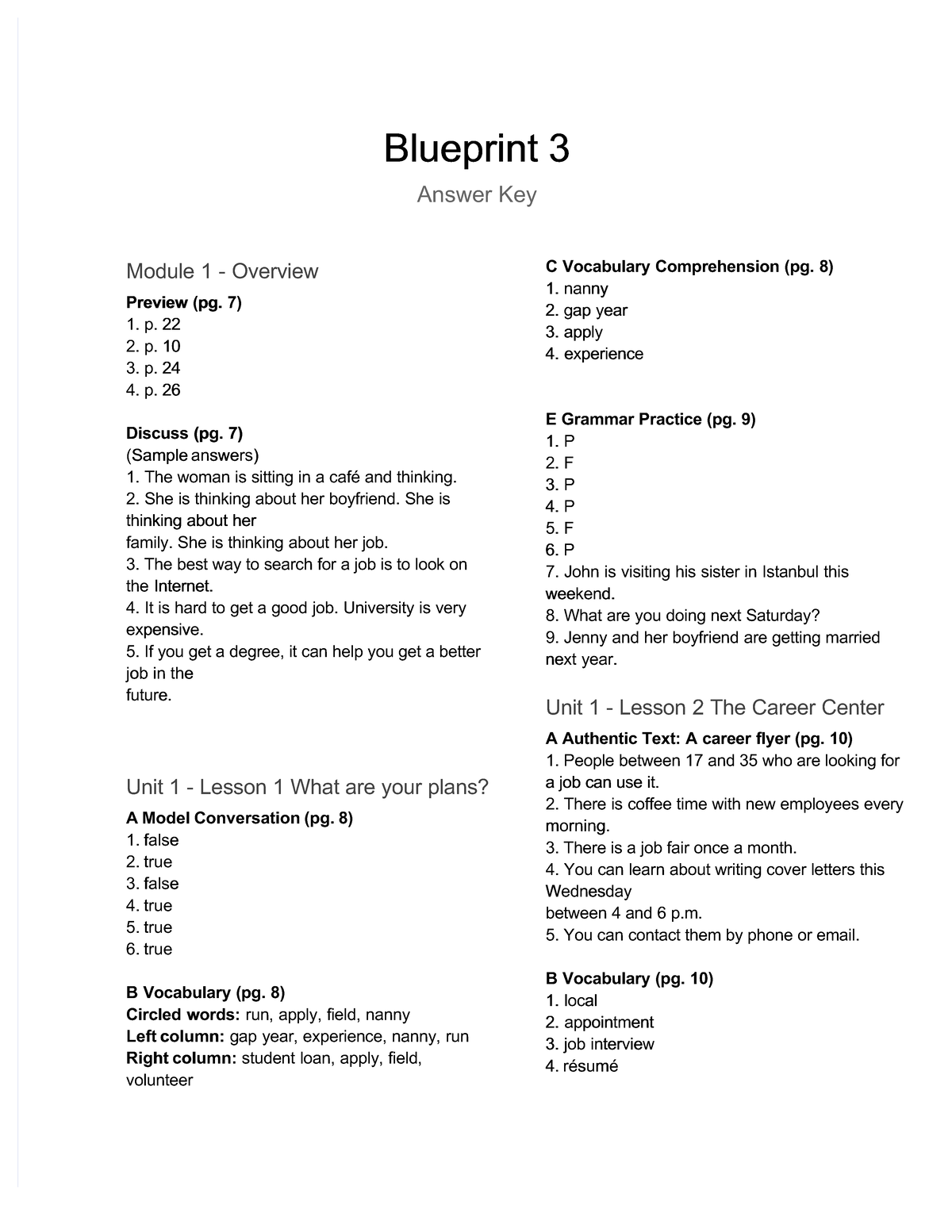Student Book Blue Print 3 Pre-Intermediate - Blueprint 3Blueprint 3 ...
