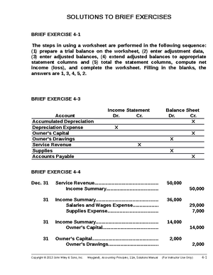 Accounting Q and A PR 1-5A Transactions; financial statements ...