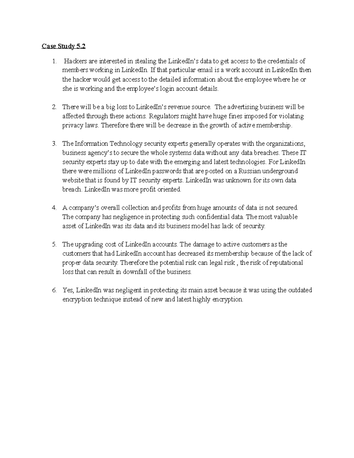 Case Study 5 for week 6 from AF302 Textbook - Case Study 5. Hackers are ...