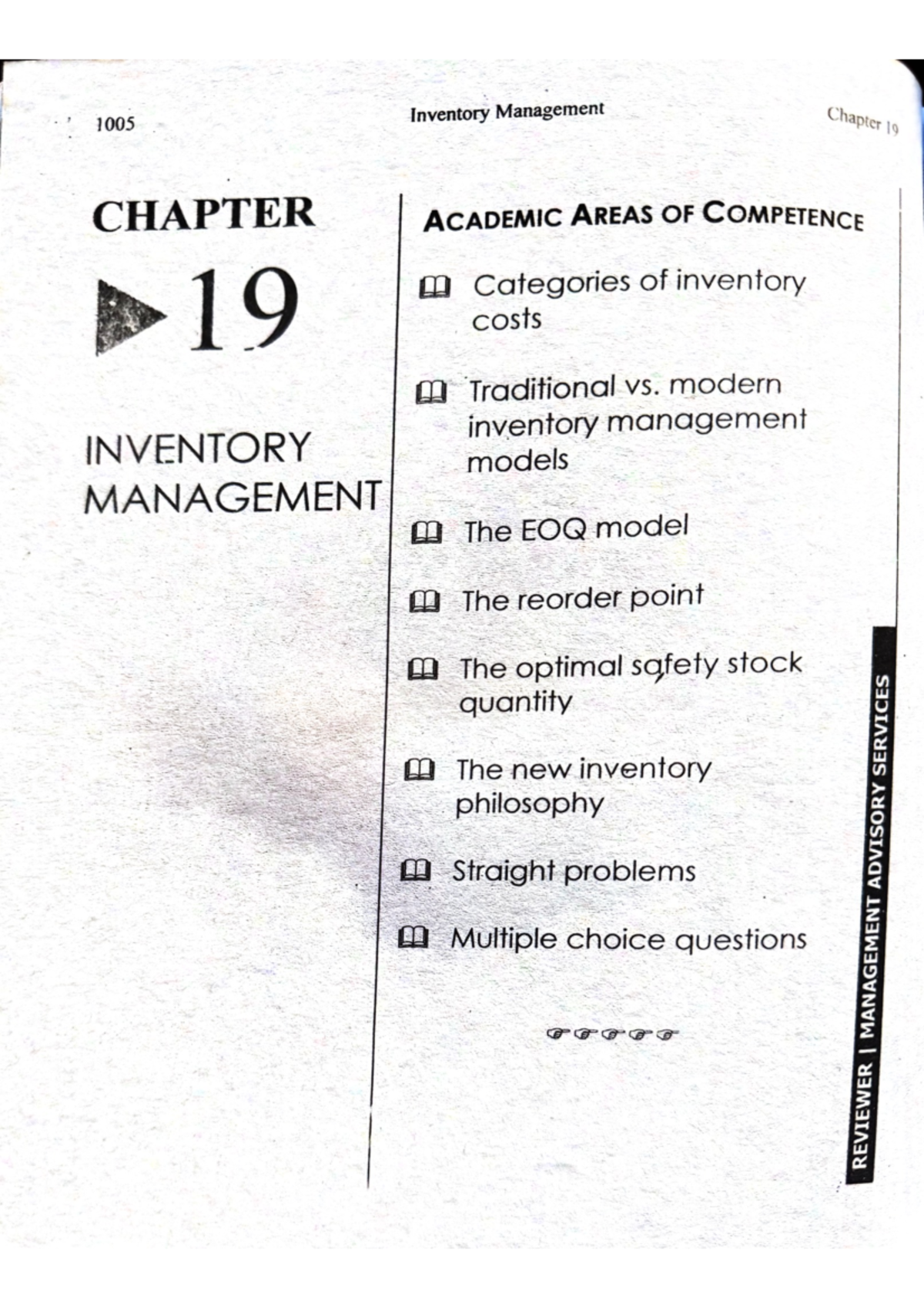 Lecture notes inventory management - 1005 Inventory Management Chapter ...