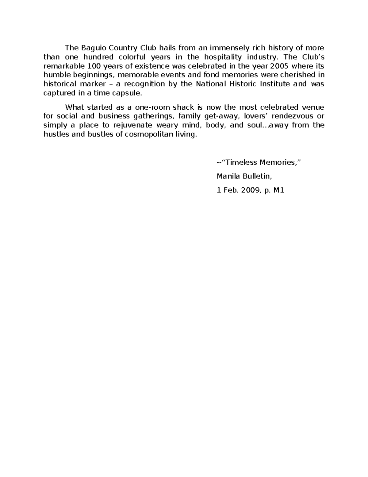 File - jwjj - The Baguio Country Club hails from an immensely rich ...