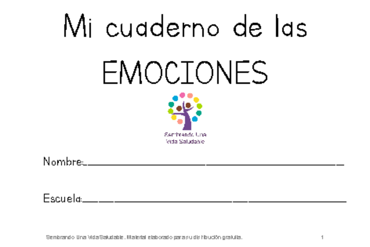Mi cuaderno de las emociones - Mi cuaderno de las EMOCIONES - Studocu