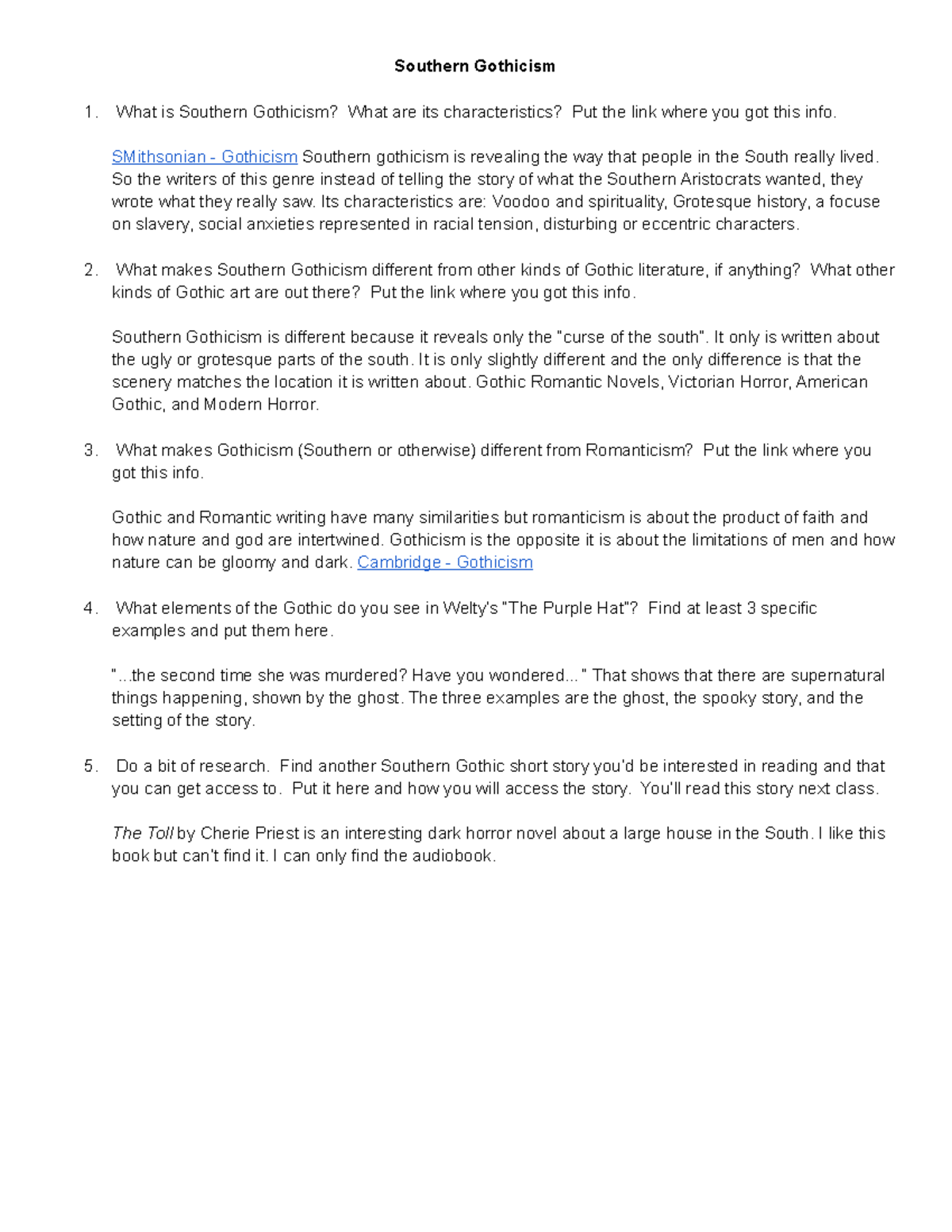 Southern Gothicism - Ashlee - Southern Gothicism What is Southern ...