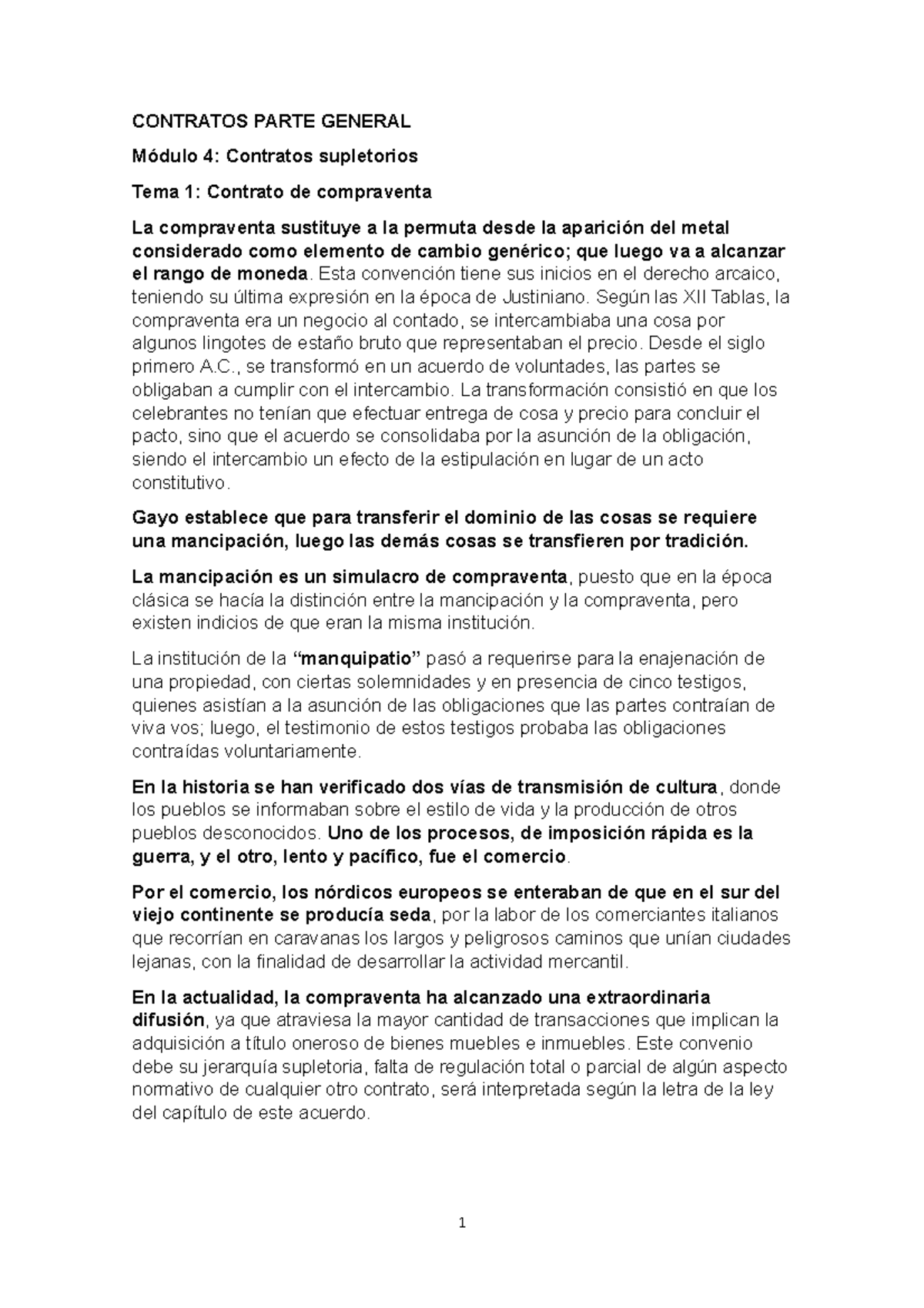 Contratos Parte General Modulo 4 - CONTRATOS PARTE GENERAL Módulo 4 ...