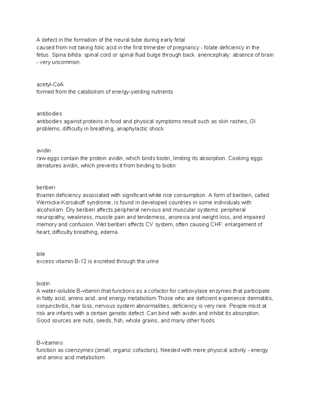 Chapter 13 Study Guide - A defect in the formation of the neural tube ...