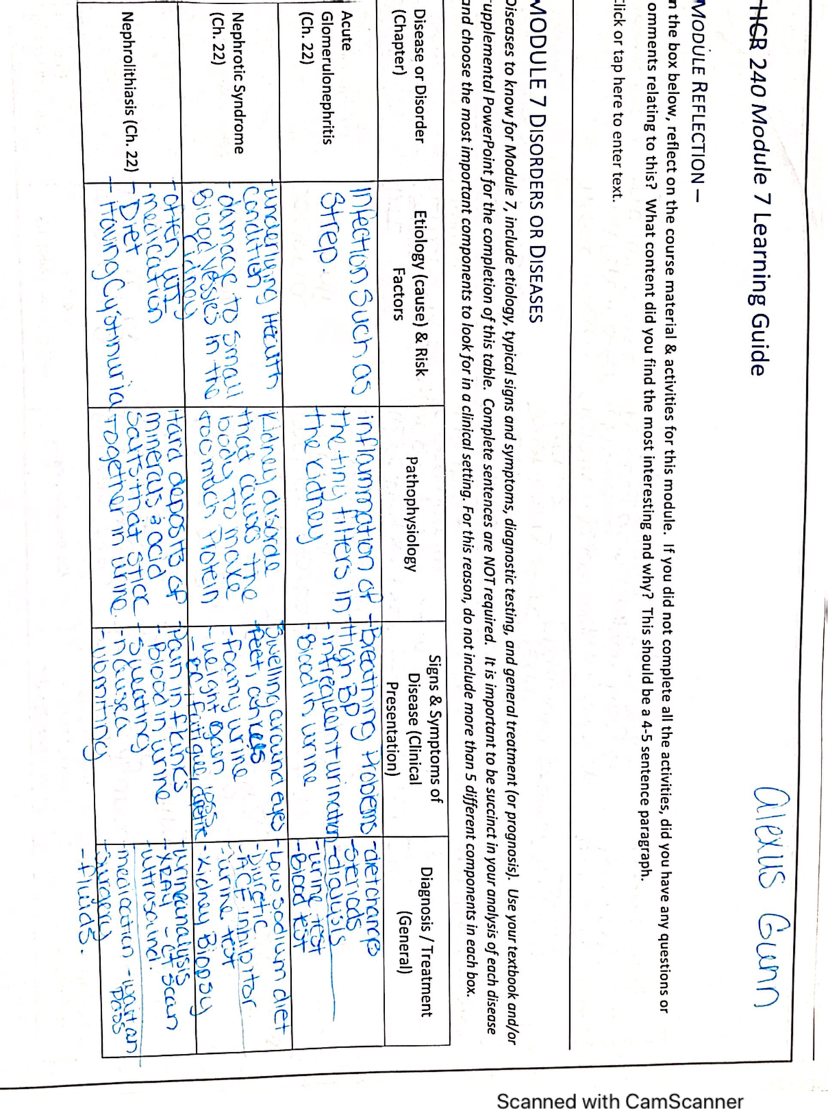 Patho 7 learning guide - Mod 7 - HCC173 - Studocu