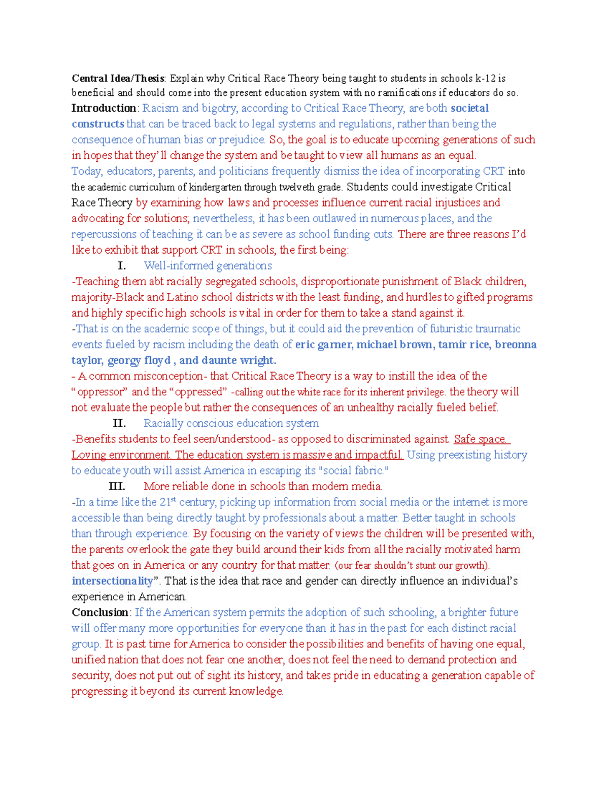 Persuasive speech outline irl - Central Idea/Thesis: Explain why ...