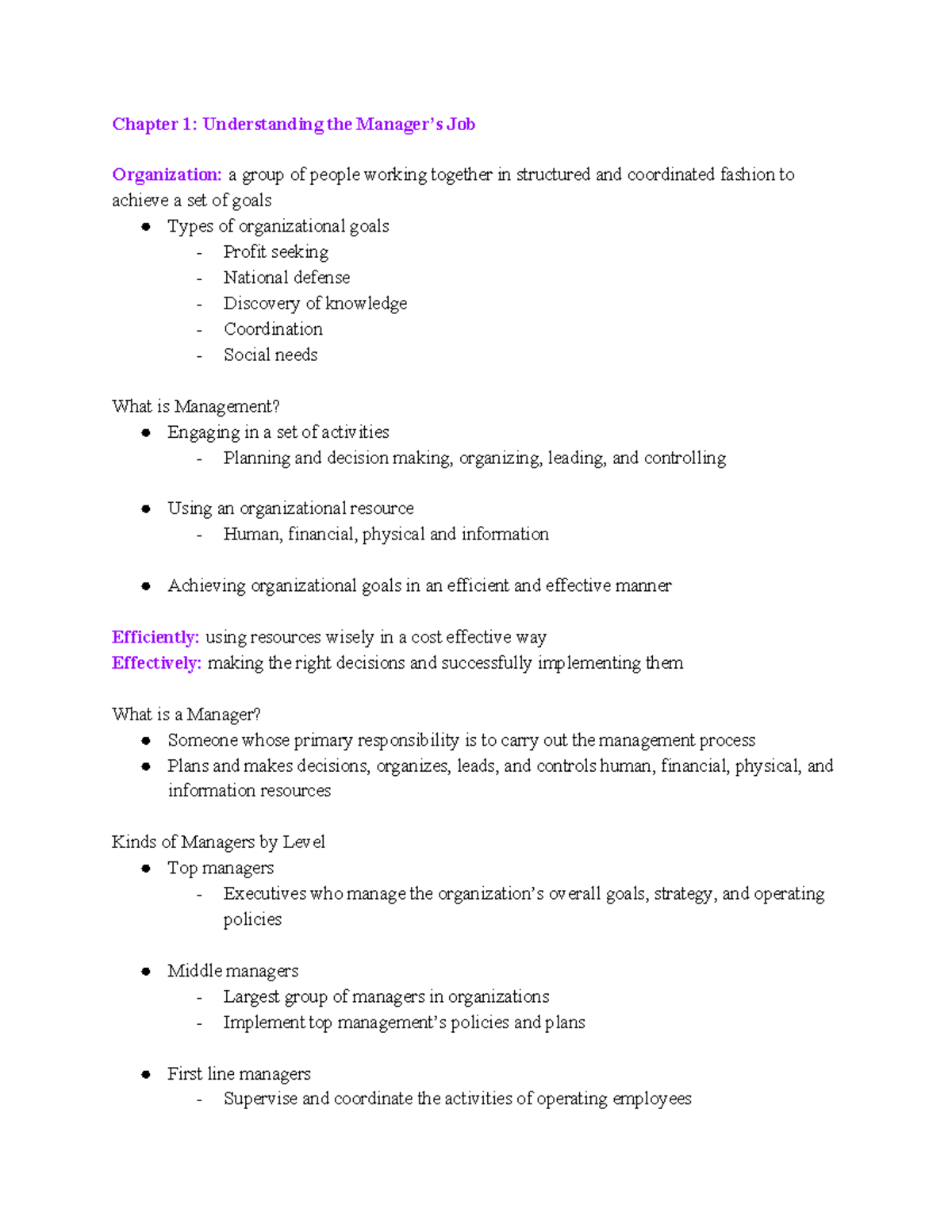 Business Chp 1 - Lecture notes Unit 1 - Chapter 1: Understanding the ...