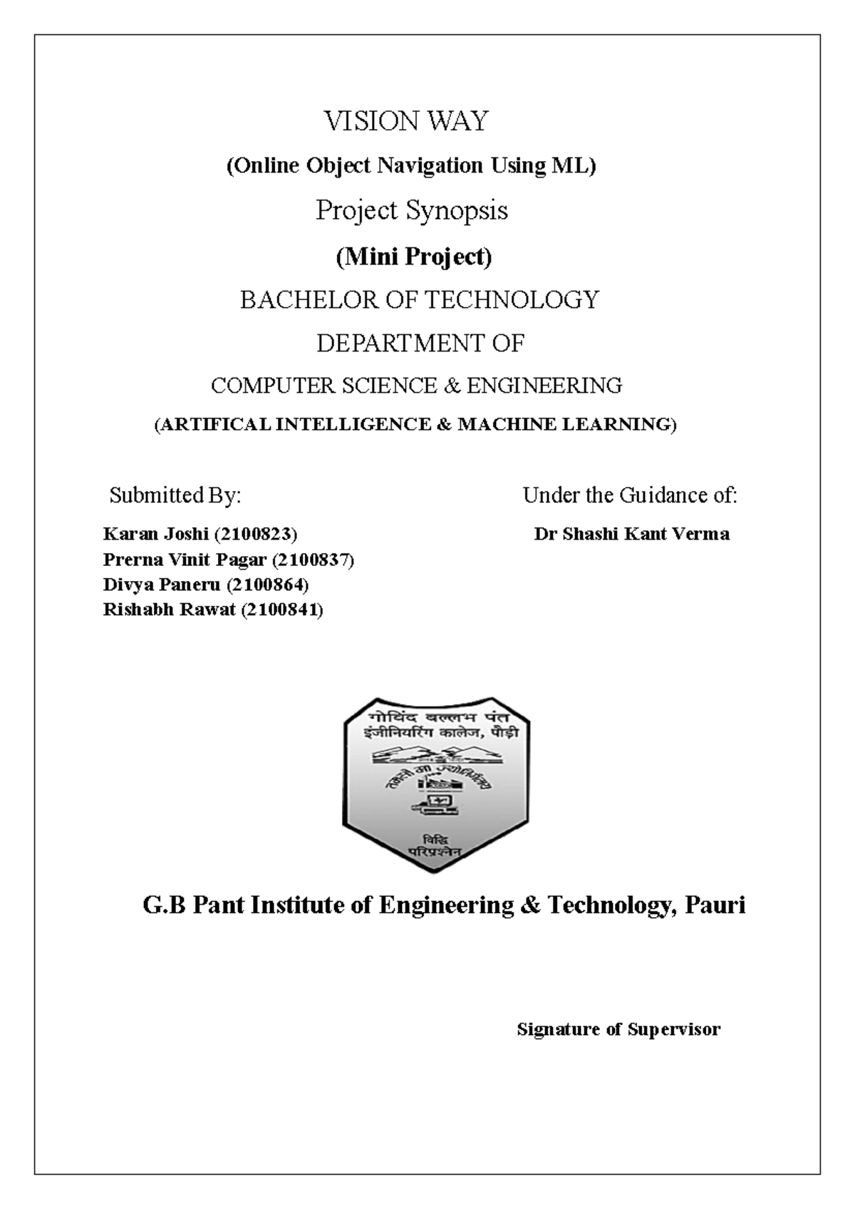 MINI Project - ffgzx xc xc xc zdvv df svs - VISION WAY (Online Object ...