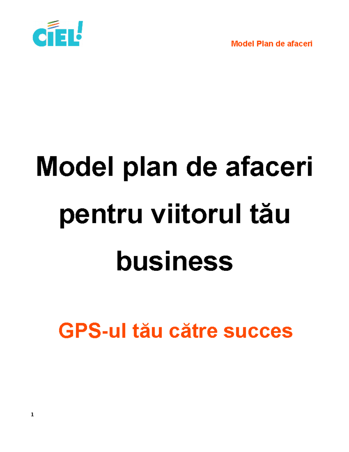 Model plan de afaceri - info - Model plan de afaceri pentru viitorul ...