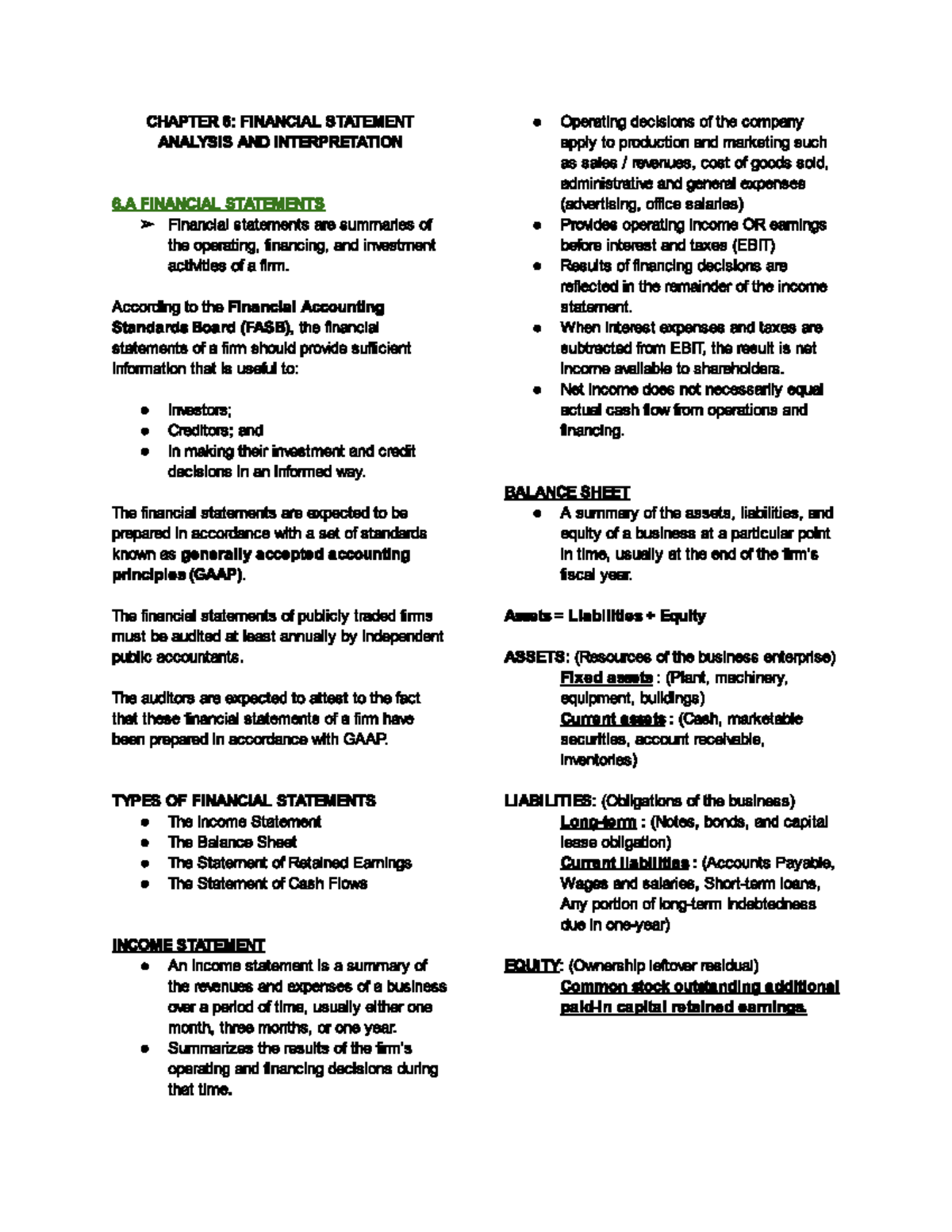 Chapter 6 - Business Finance - Hospitality and Tourism Management - Studocu