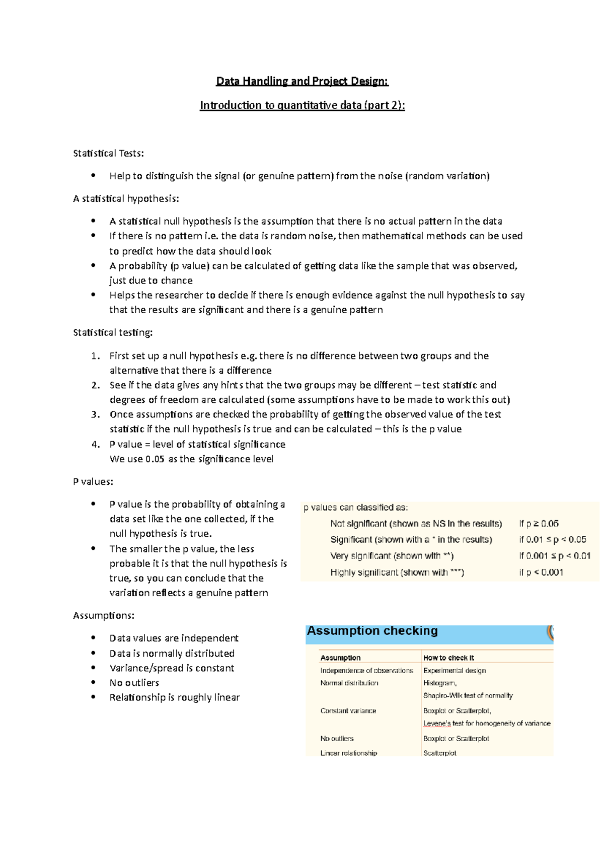 Lecture 4 (1) - Introduction to Quantitative Data - Data Handling and ...