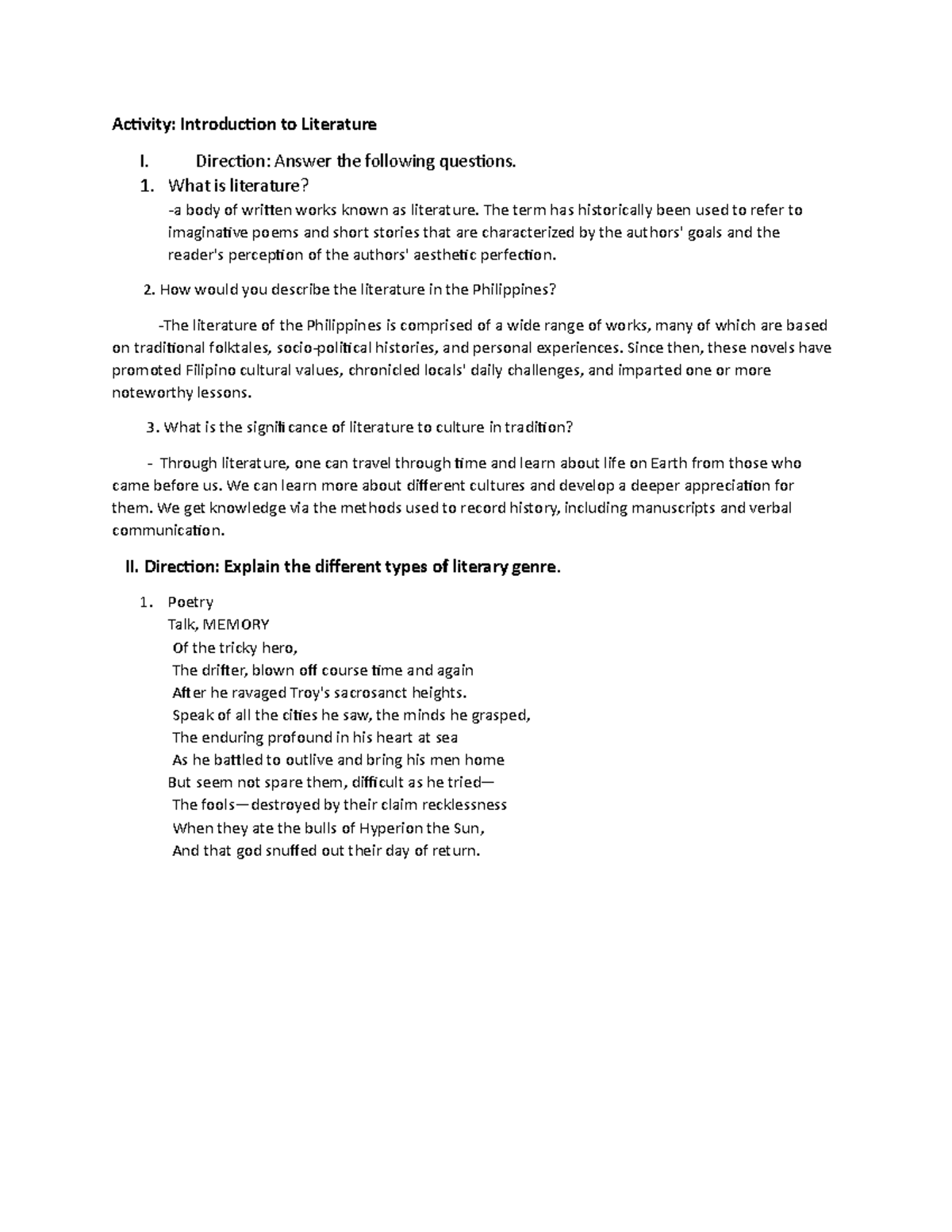 Activity 1 Novelo- Andrea - Activity: Introduction to Literature I ...
