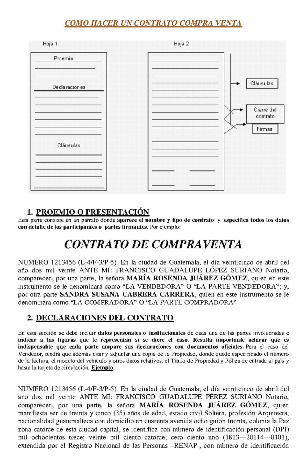 COMO Hacer UN Contrato Compra Venta - COMO HACER UN CONTRATO COMPRA ...