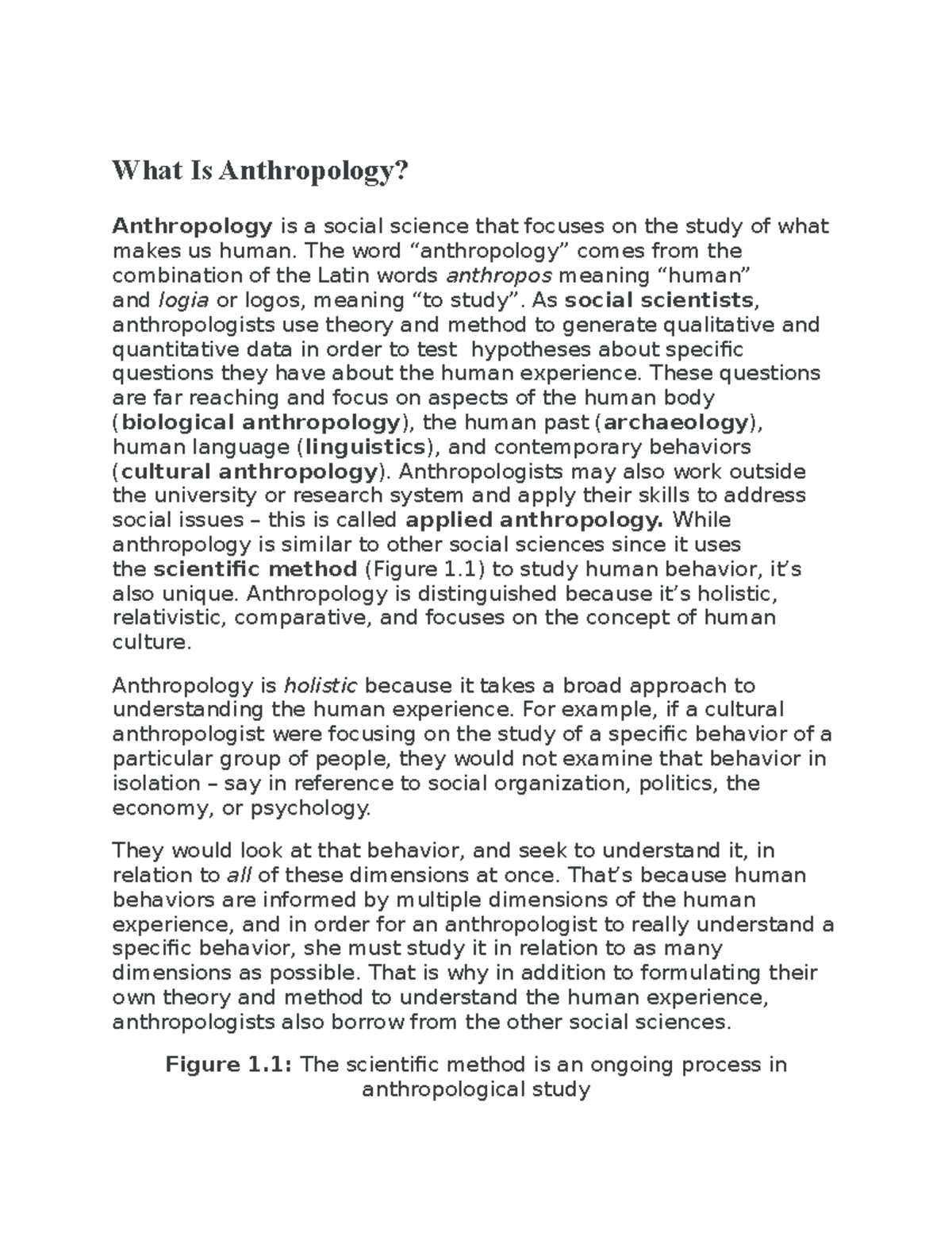 Anthropology unit 1 of Archaelogy - ANTH 1220 - U of M - Studocu