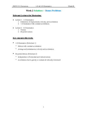 Formula-sheet - phys211 formula sheet - Kinematics v = v 0 + at r = r 0 ...