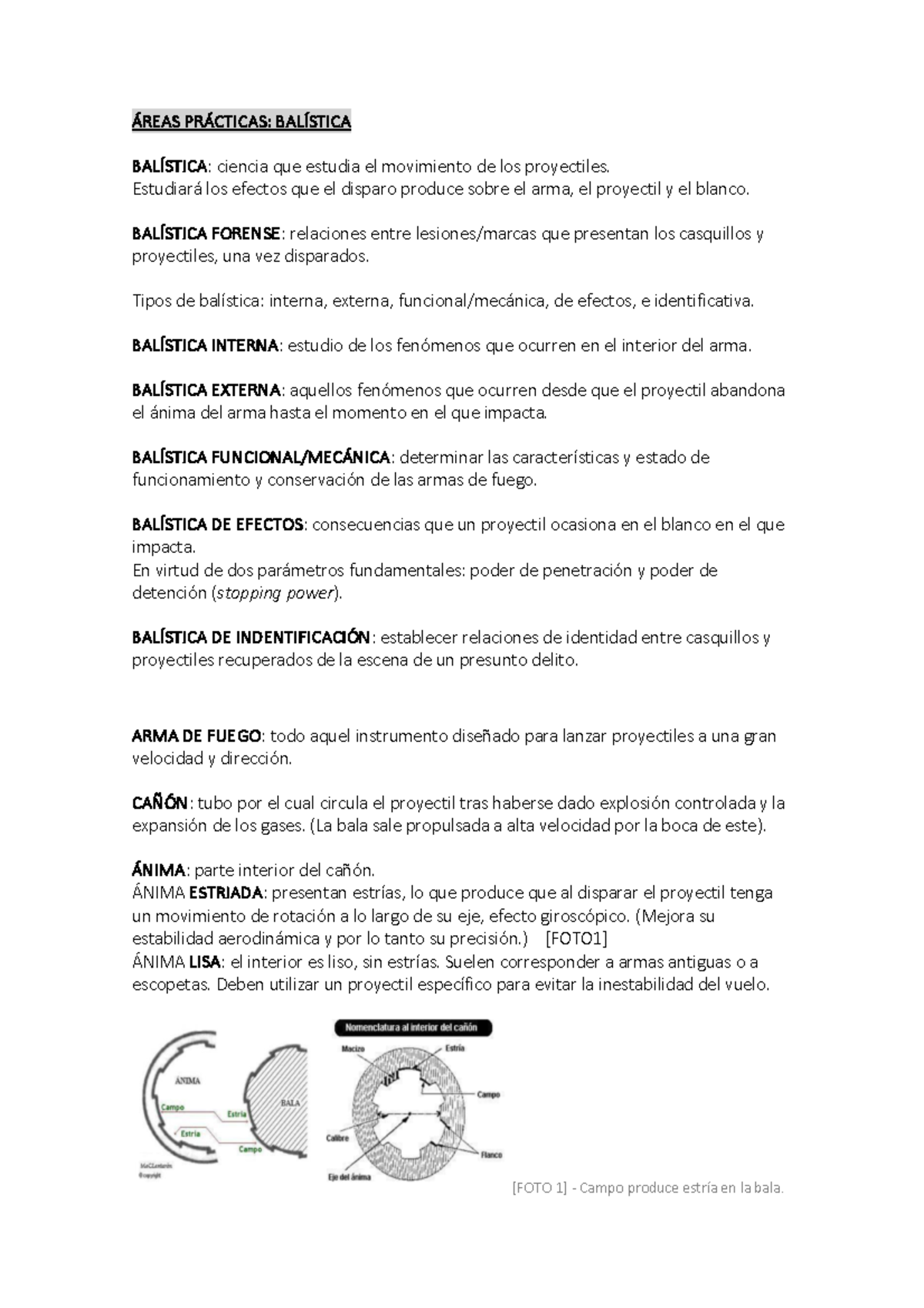 Balística - BELISTICA - ÁREAS PRÁCTICAS: BALÍSTICA BALÍSTICA: ciencia ...