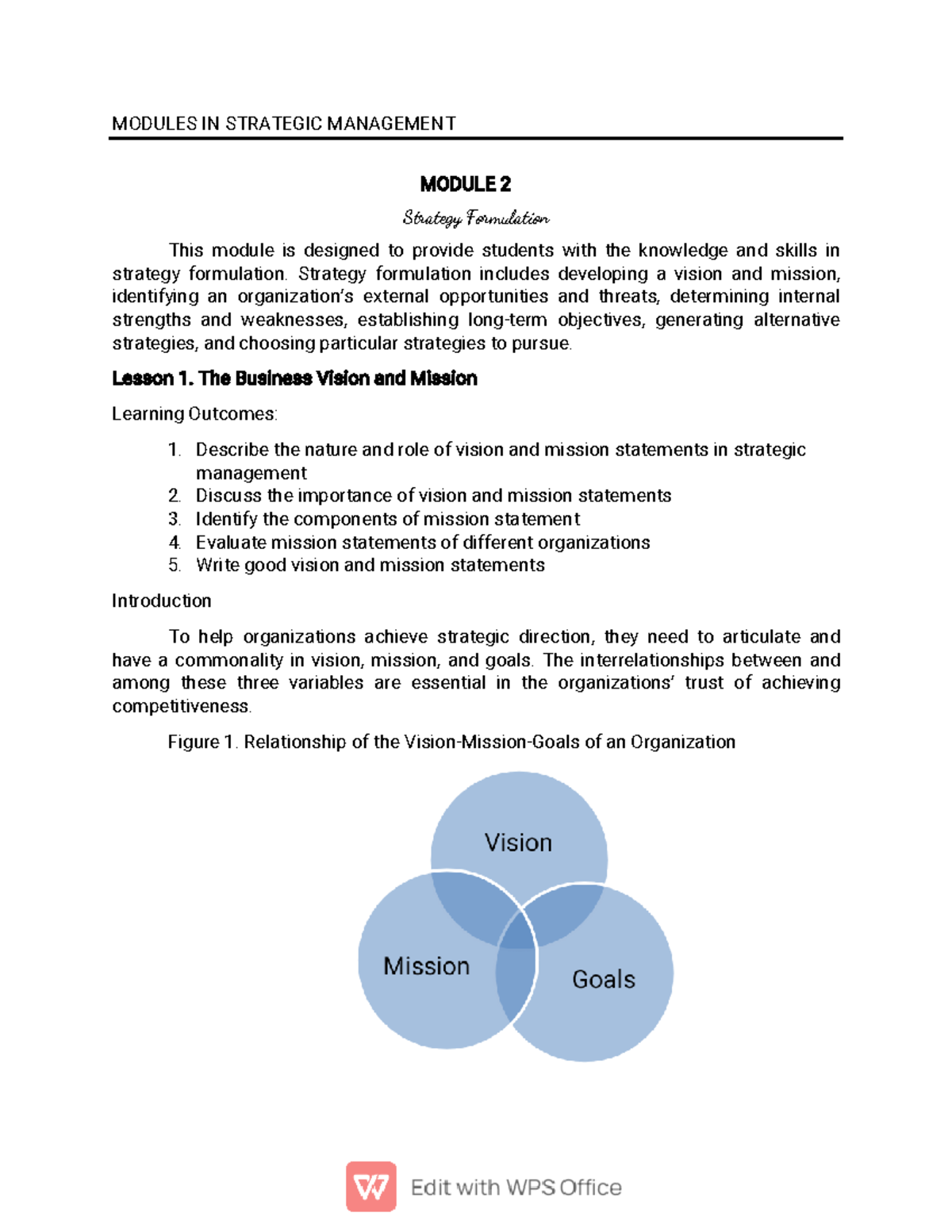Module-2 - Financial Market - MODULES IN STRATEGIC MANAGEMENT MODULE 2 ...