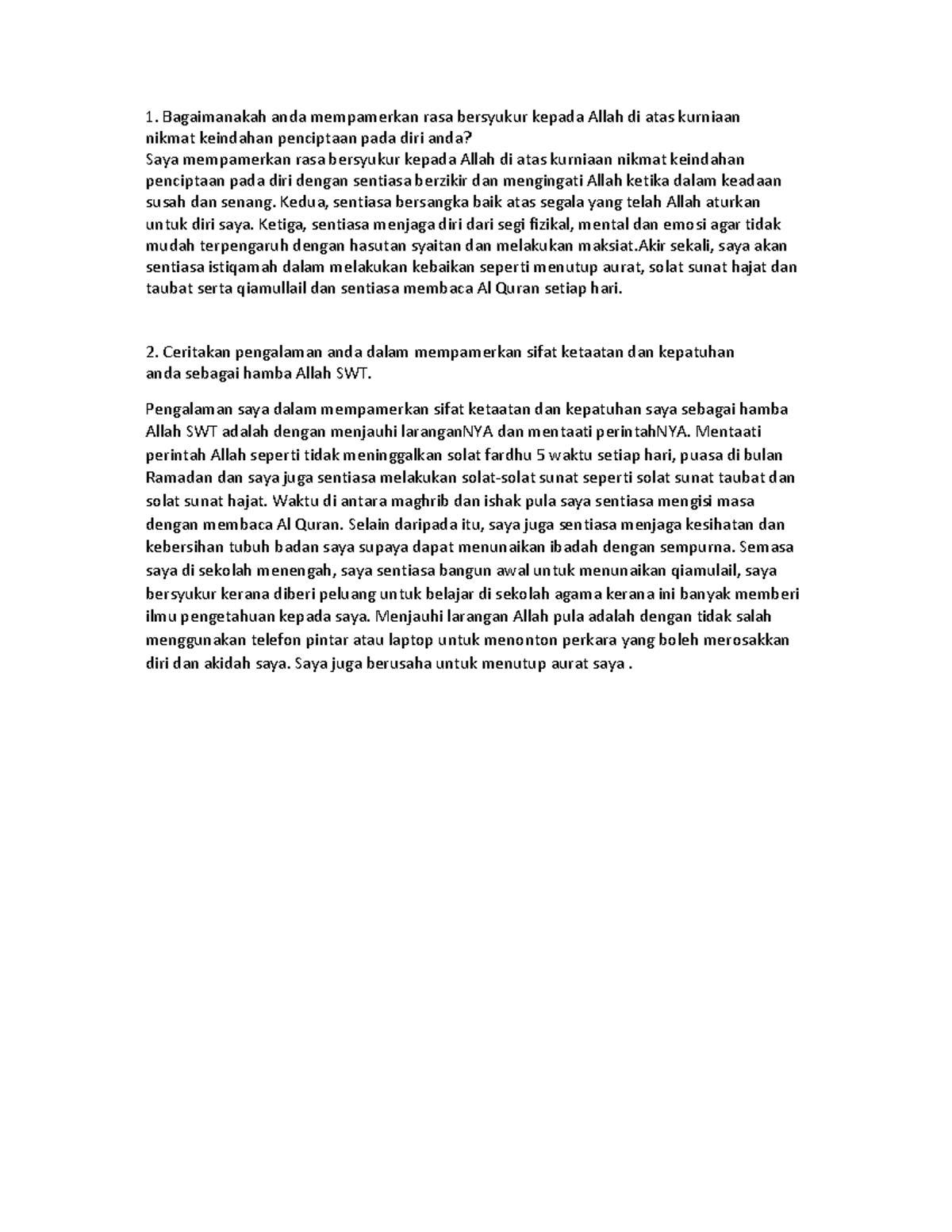 Ctu assignment task 1 pdf - Bagaimanakah anda mempamerkan rasa bersyukur kepada Allah di atas ...