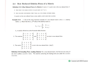Matrix 1 - Linear System of Equations, Solution Method, Elementary Row ...