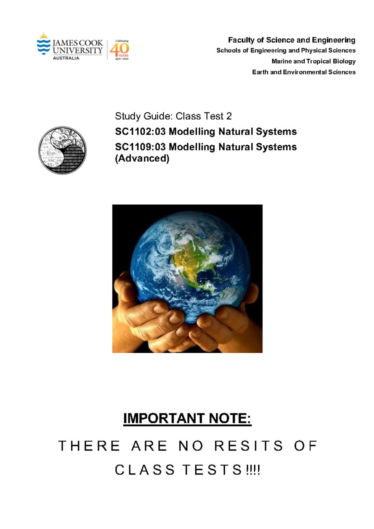 SC1102 2021 Study Guide Class TEST 2 - Greenhouse - SC1102:03 - JCU ...