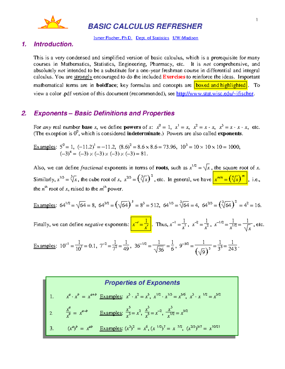 Basic Calculus - It is designed to help the students understand the ...