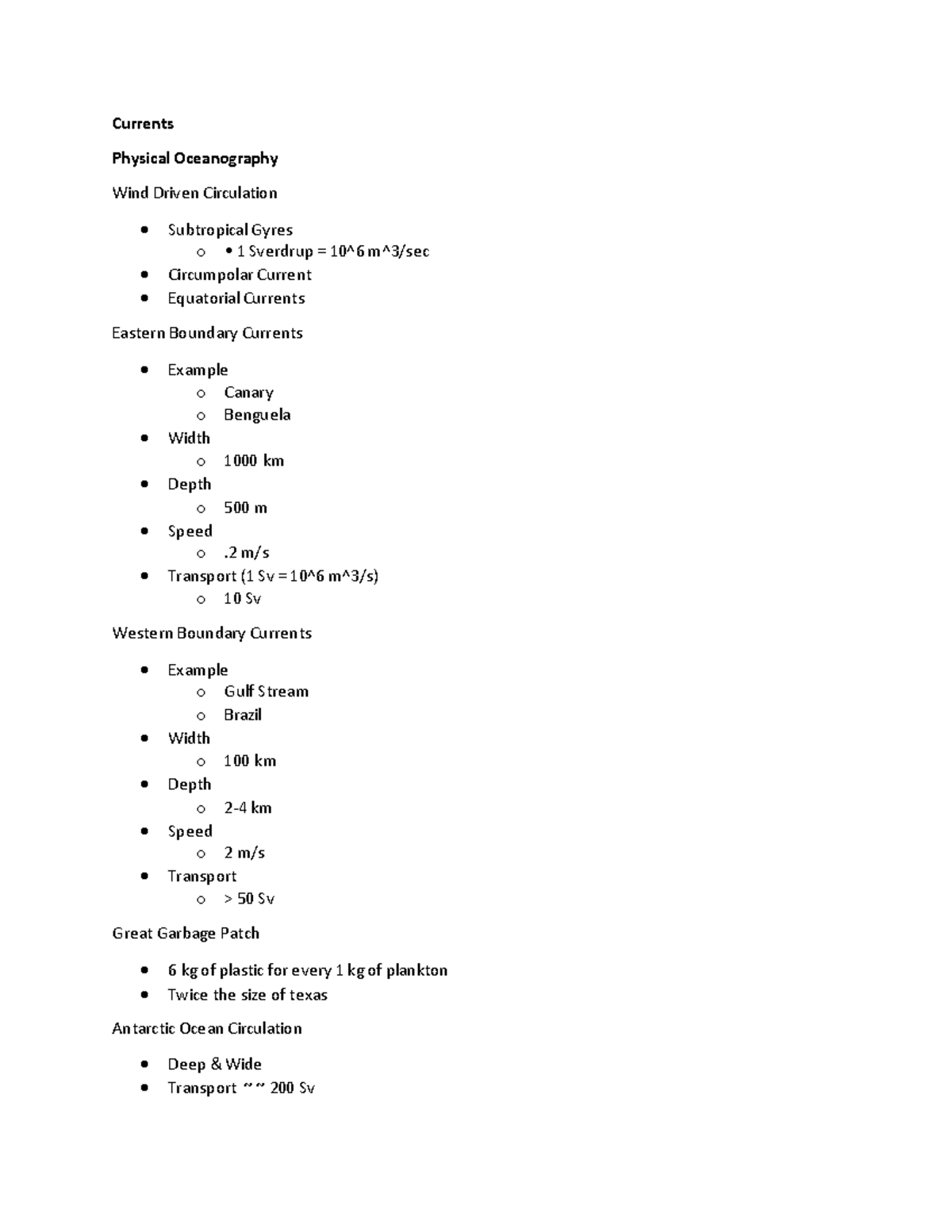 Currents - Currents Physical Oceanography Wind Driven Circulation ...