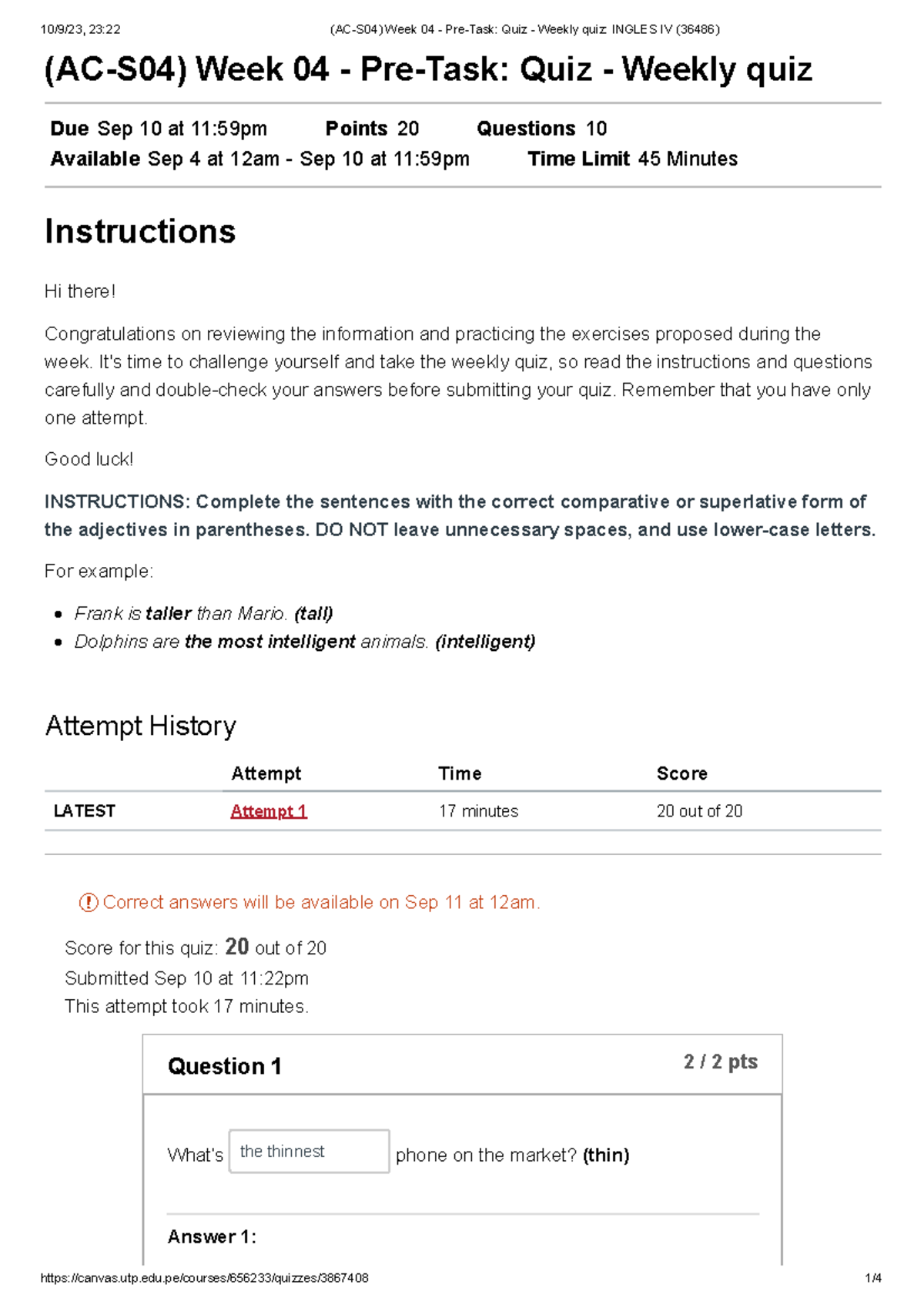 (AC-S04) Week 04 - Pre-Task Quiz - Weekly quiz Ingles IV (36486) - (AC ...