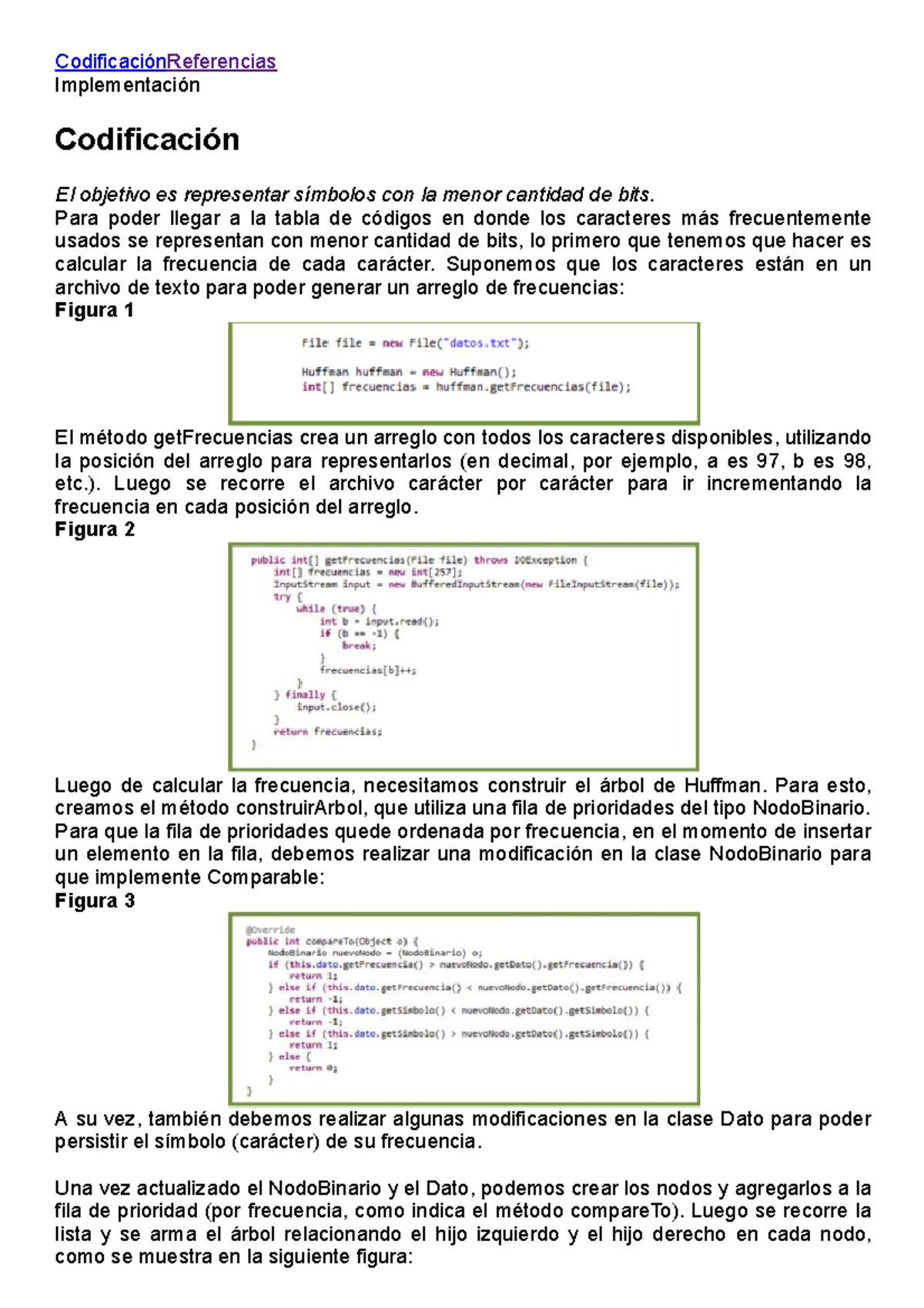 Módulo 3 - Lectura 3 - CodificaciónReferencias Implementación ...