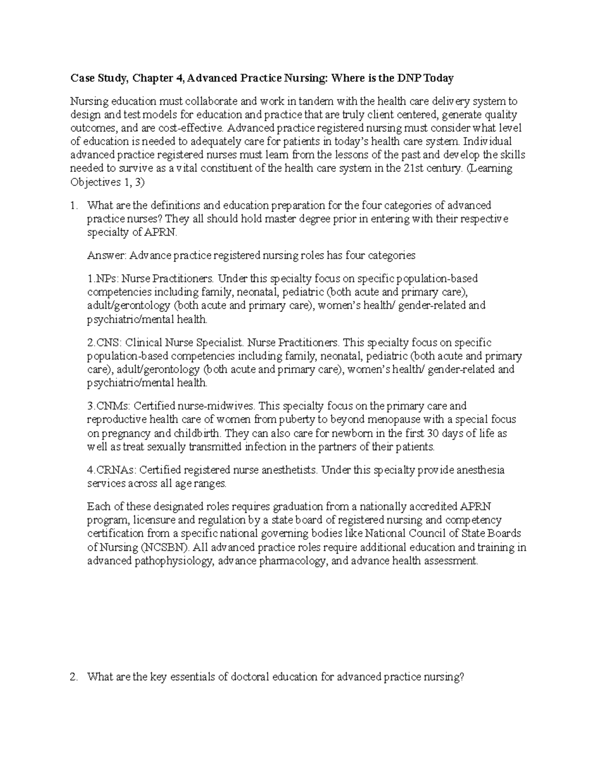 CS Chapter 04 - assignment - Case Study, Chapter 4, Advanced Practice ...