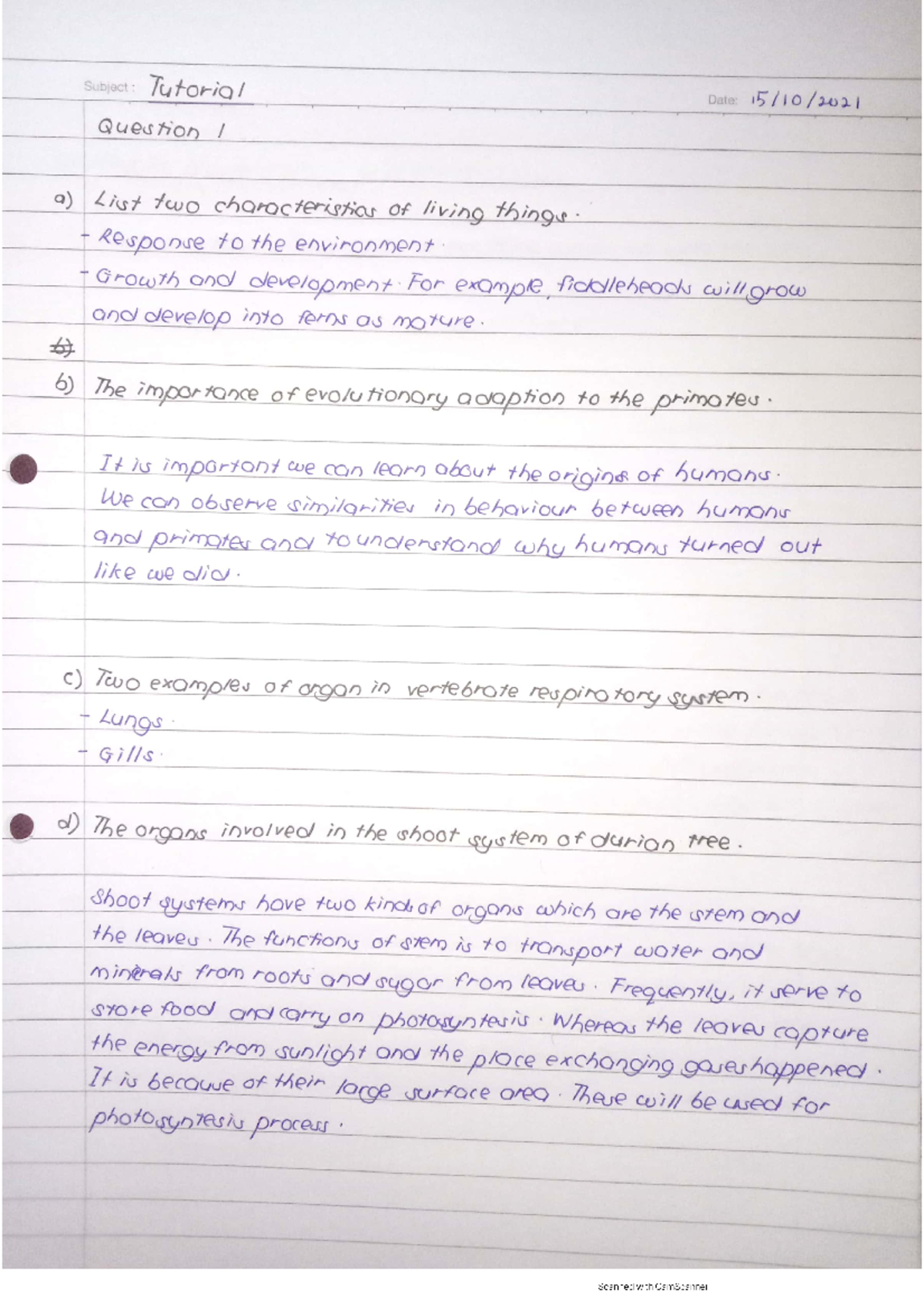 Biology Tutorial - Histology of Cell and Tissue - Studocu