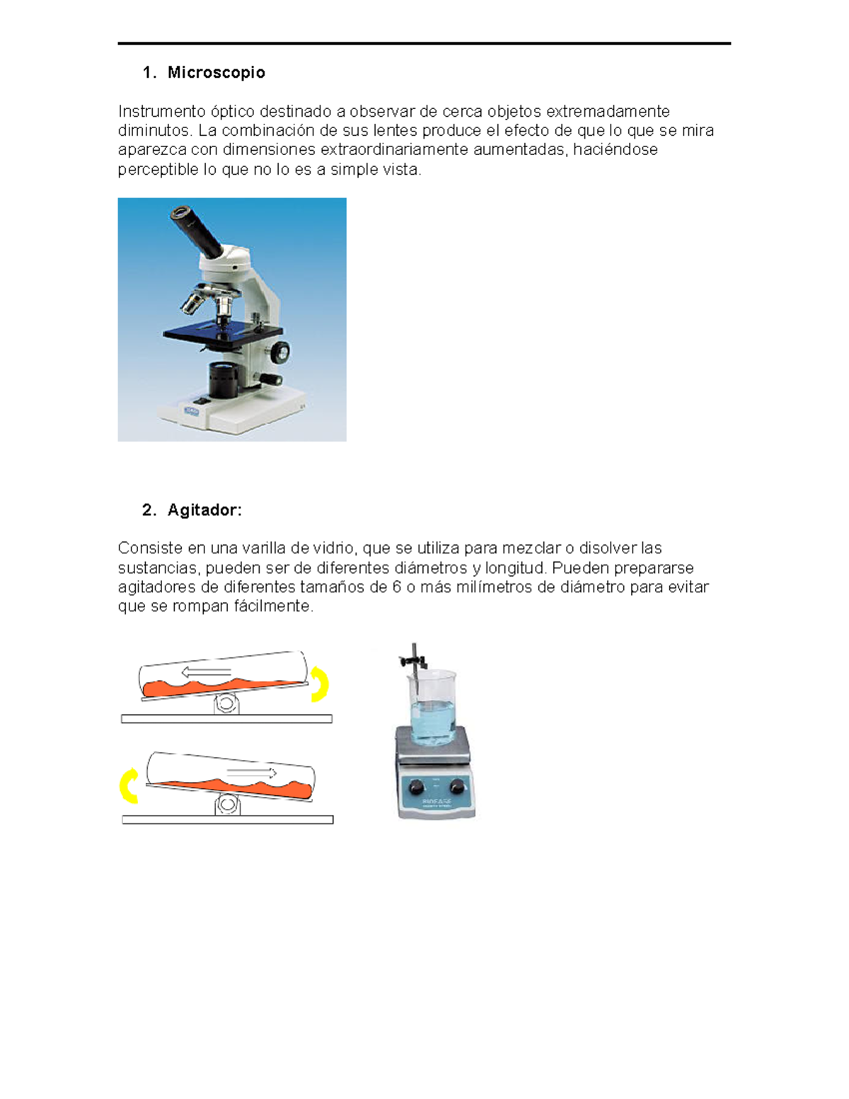 Instrumentos Quimicos - Microscopio Instrumento óptico destinado a ...