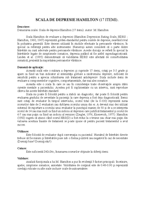 Formular Scala DE Incapacitate Barthel, ADL si IADL - Psihologie ...