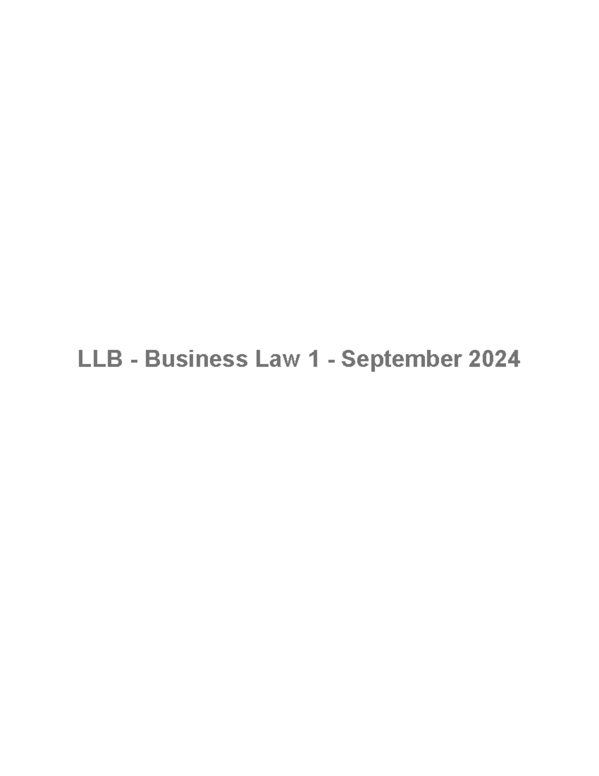 Business law 1 LGs - all 10 units large groups - LLB - Business Law 1 ...