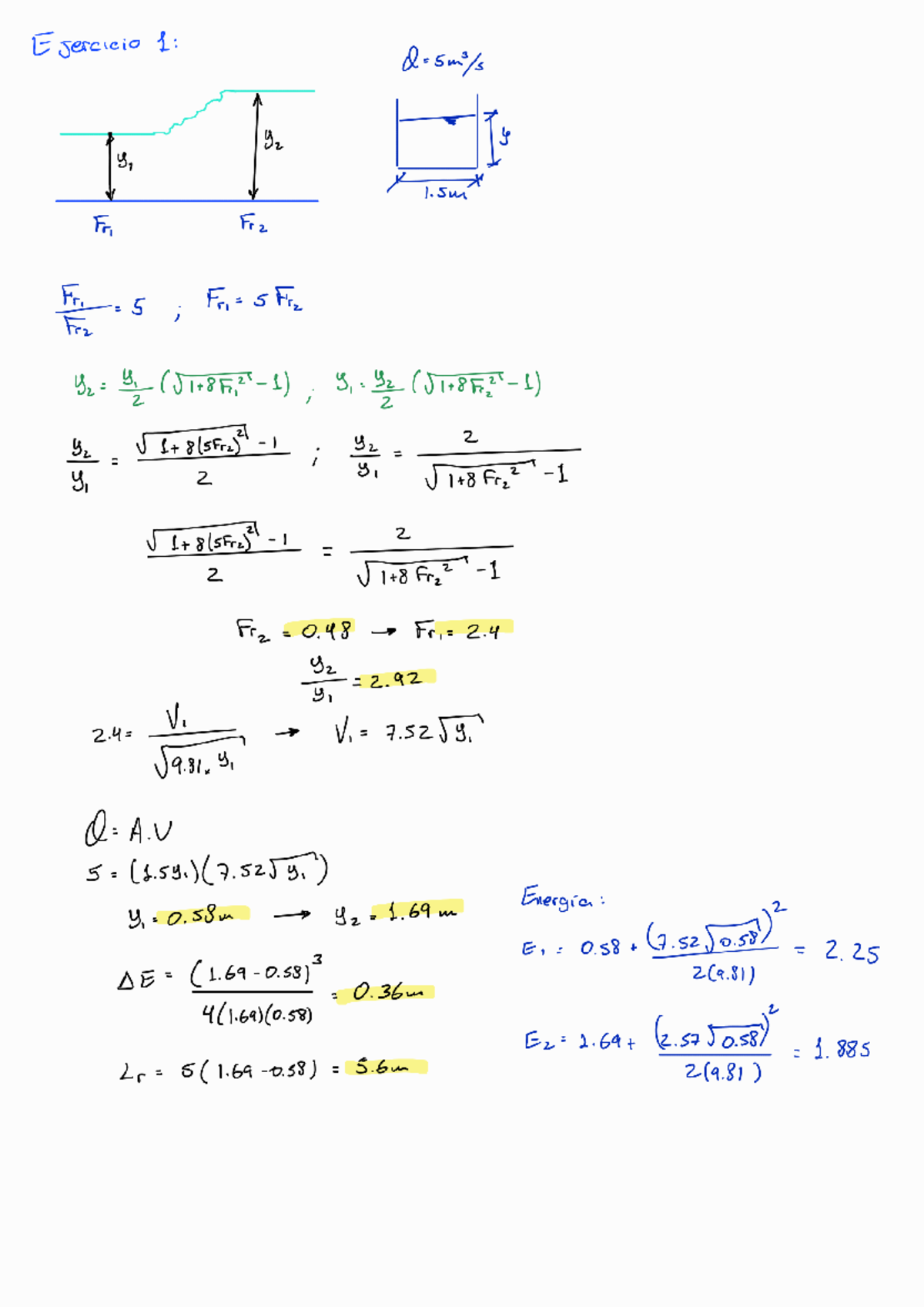 Solucion Ejercicios Unidad 2 SEM 6 - Hidraulica de canales - Studocu