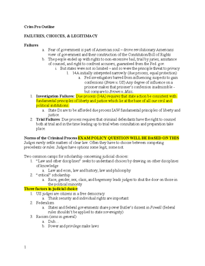 Criminal Procedure Outline - CRIMINAL PROCEDURE OUTLINE 4TH AMENDMENT ...