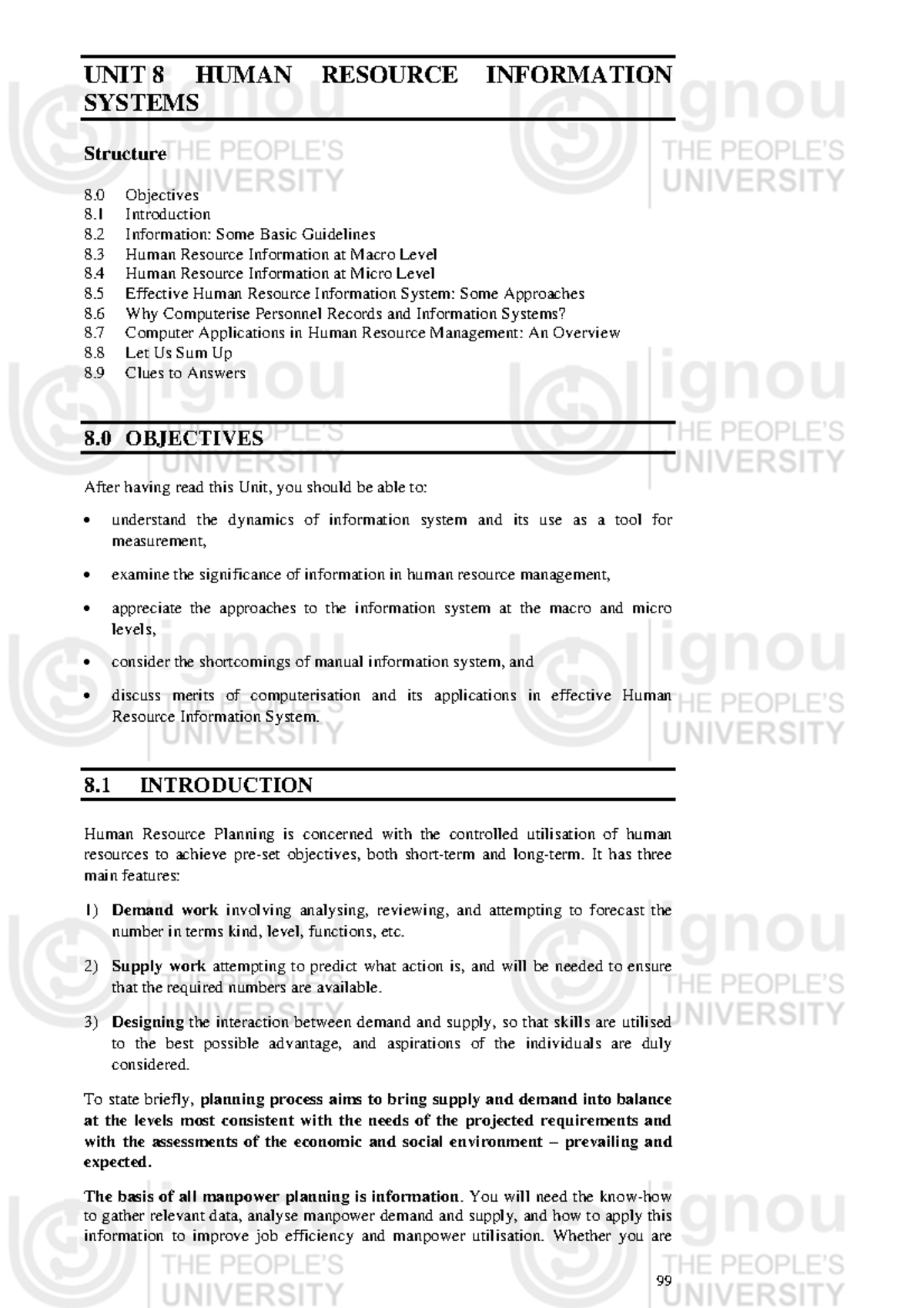 Unit-8- Human Resource Information Systems - UNIT 8 HUMAN RESOURCE ...
