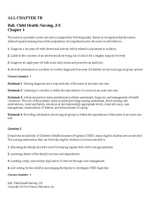 Chapters 1, 2, and 3 Study guides - Chapter 1: Vista of Nursing Study ...