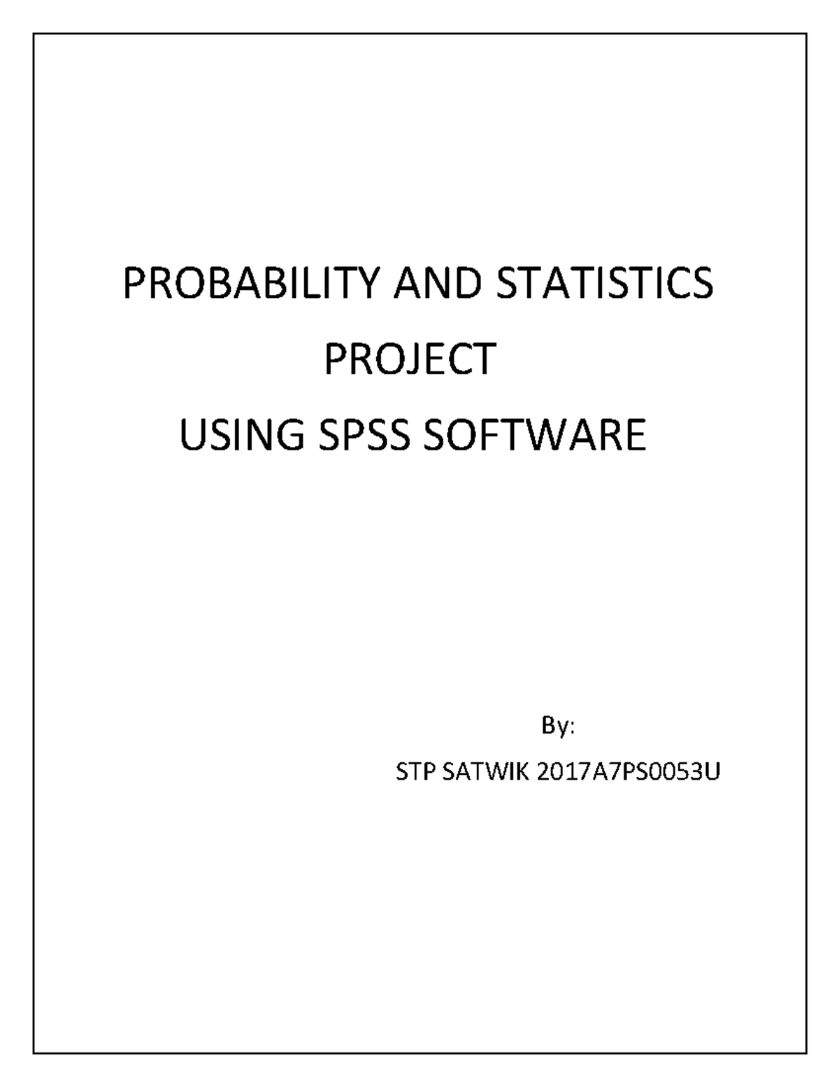 Probability AND Statsictics (1) - Warning: TT: undefined function: 32 PROBABILITY AND STATISTICS ...