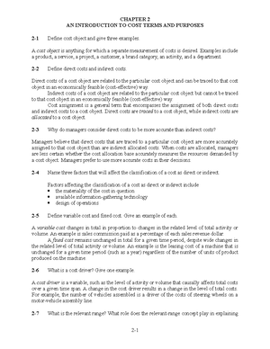 Chapter 2 Exercises and Solutions - Chapter 2 Class Exercises 2-31 Flow ...